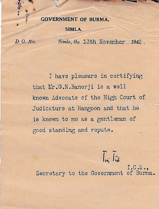 My father – a leading lawyer in Burma | India of the Past